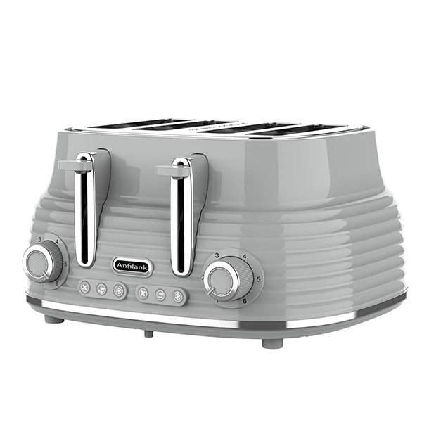 Anfilank 4-Slice Toaster Retro Long Extra-Wide Slots Toaster